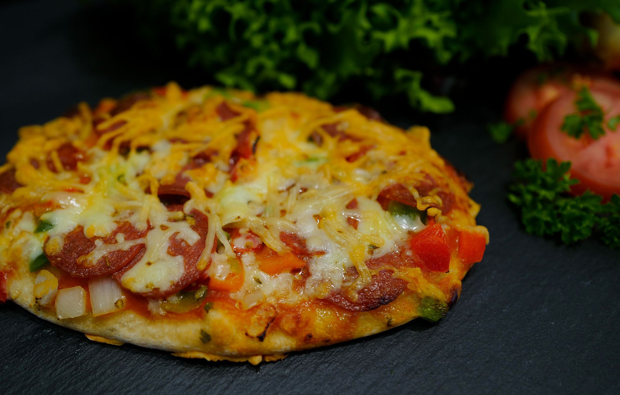 Pizza Broodje Salami Lunchdomein Pizza Broodje Salami Lunchdomein